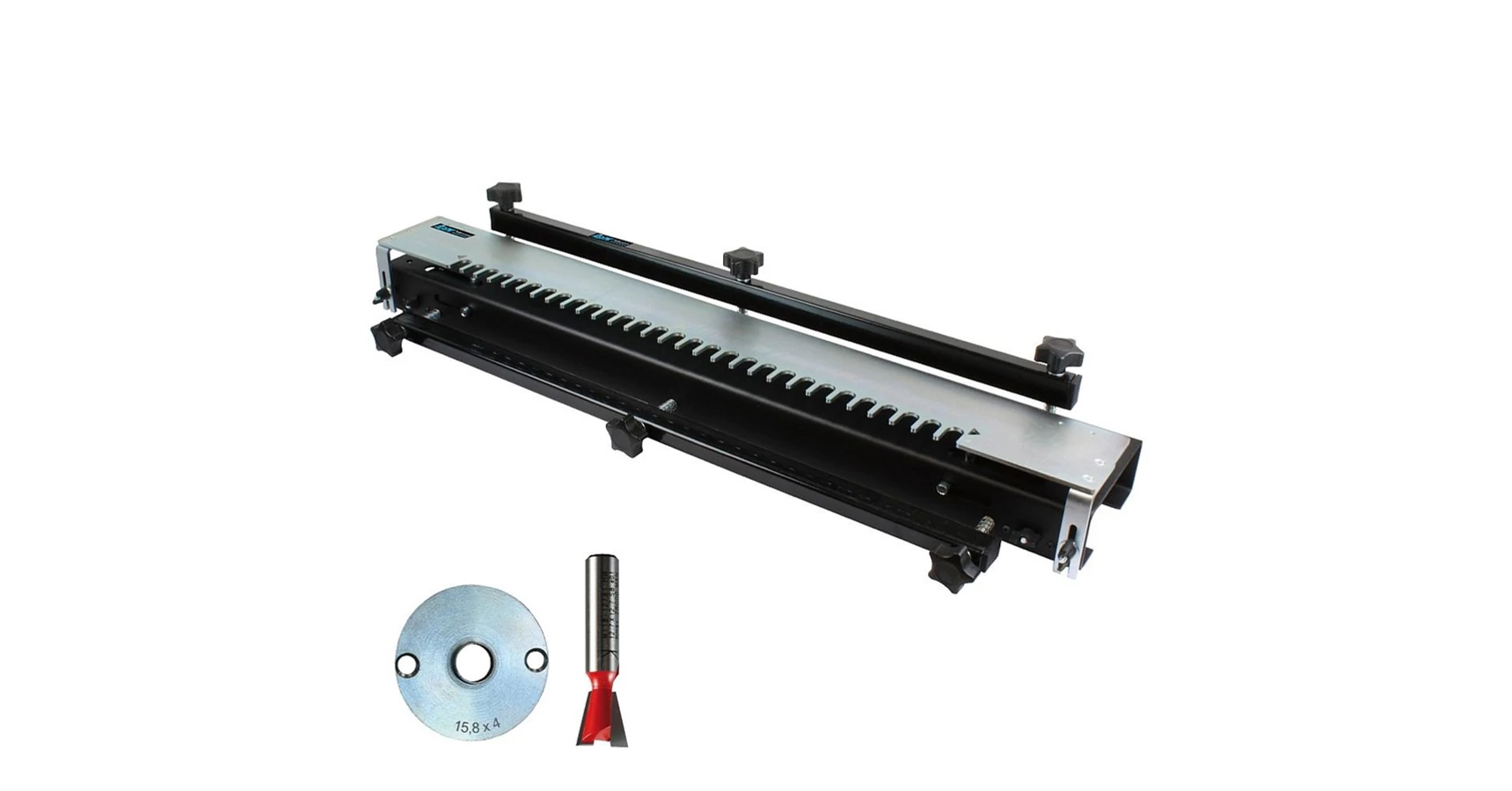 09. P+ FD600 Șablon pentru îmbinare, 610 mm , cu freză tip coadă de ...